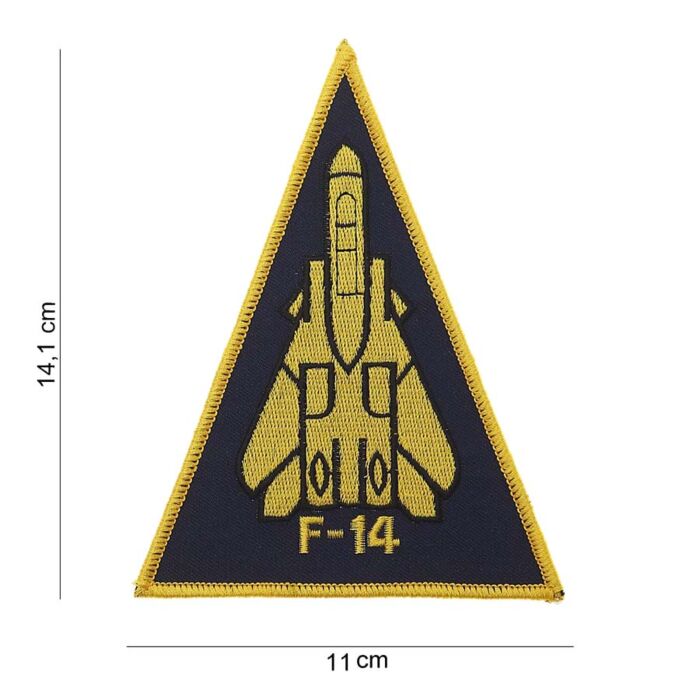 Embleem stof F-14 groot geel | Benscore