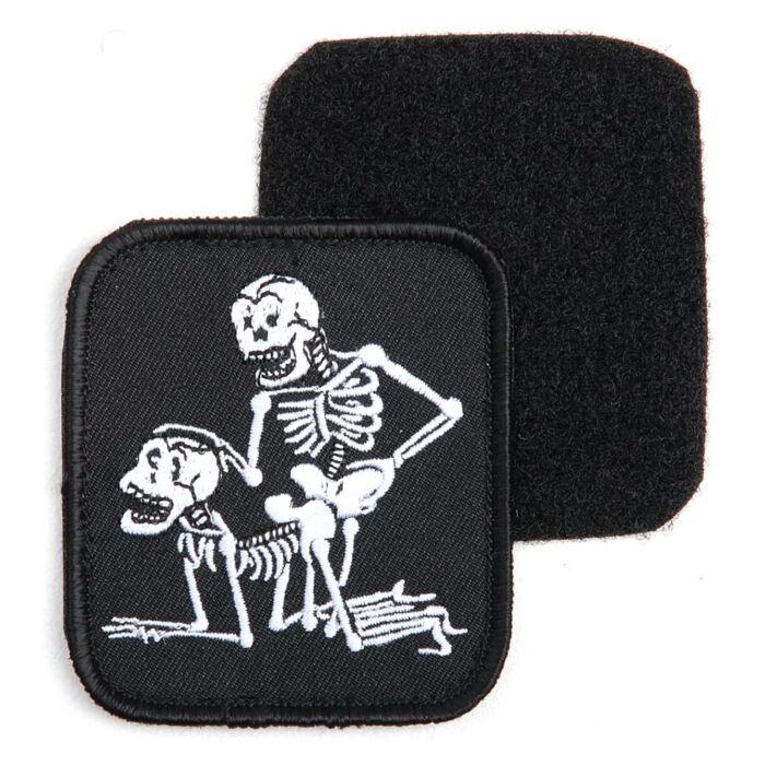 Embleem stof Twee skeletten met klittenband | Benscore