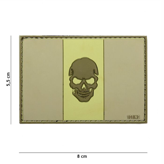 Embleem, 3D PVC Vlag Italie + skull subdued | Benscore