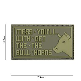 Embleem, 3D PVC Mess you'll groen | Benscore