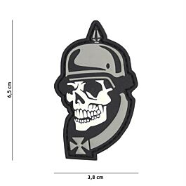 Embleem, 3D PVC WWI Skull grijs | Benscore