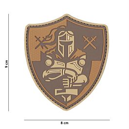 Embleem, 3D PVC Ridder schild bruin | Benscore