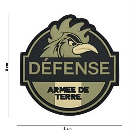 Embleem, 3D PVC Defense armee de terre groen | Benscore